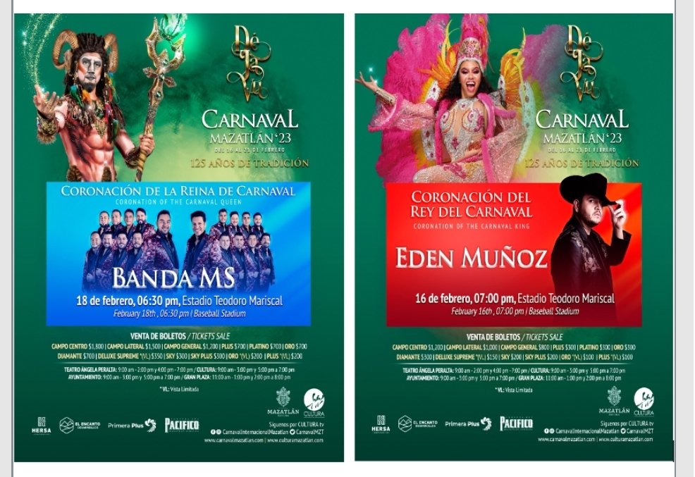 BANDA MS Y EDEN MUÑOZ EN EL CARNAVAL DE MAZATLÁN 2023 - MNI NOTICIAS